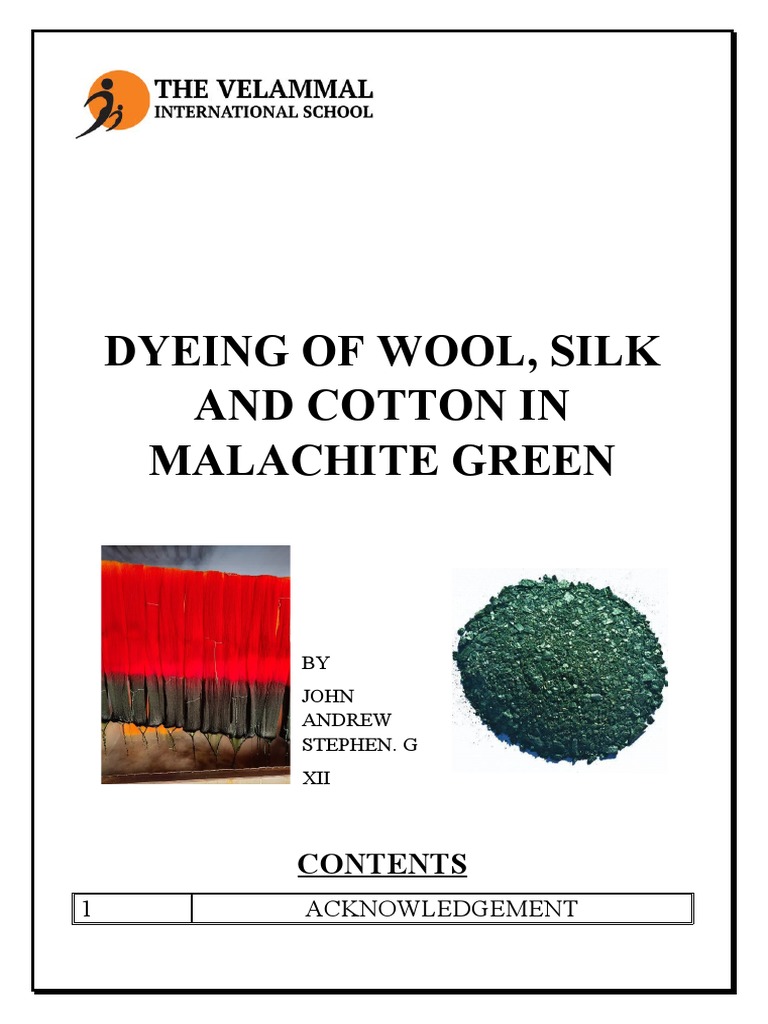 Che Project | PDF | Dye | Dyeing