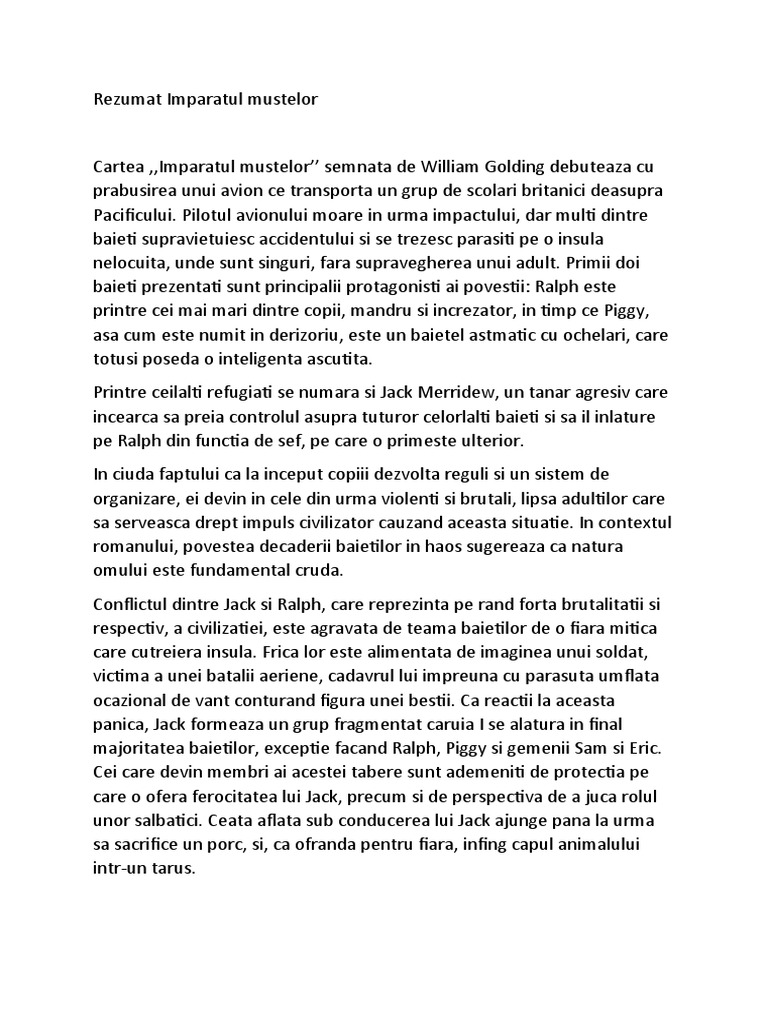 Rezumat Imparatul Mustelor | PDF