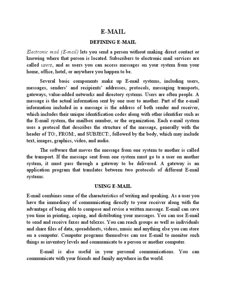 An In-Depth Look at Email: Its Definition, Components, Uses, Etiquette ...