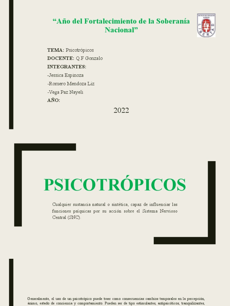 PSICOTRÓPICOS | PDF | Antidepresivo | Antipsicótico