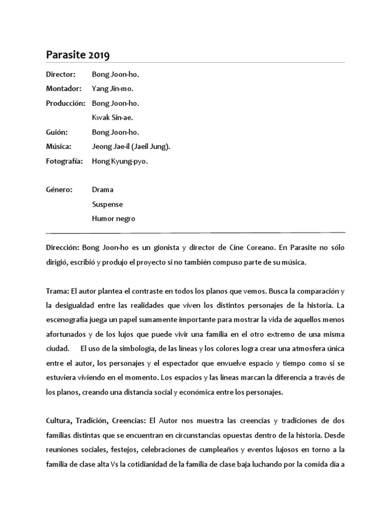 Parasite | PDF