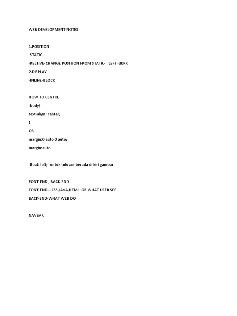 Web Development Notes | PDF