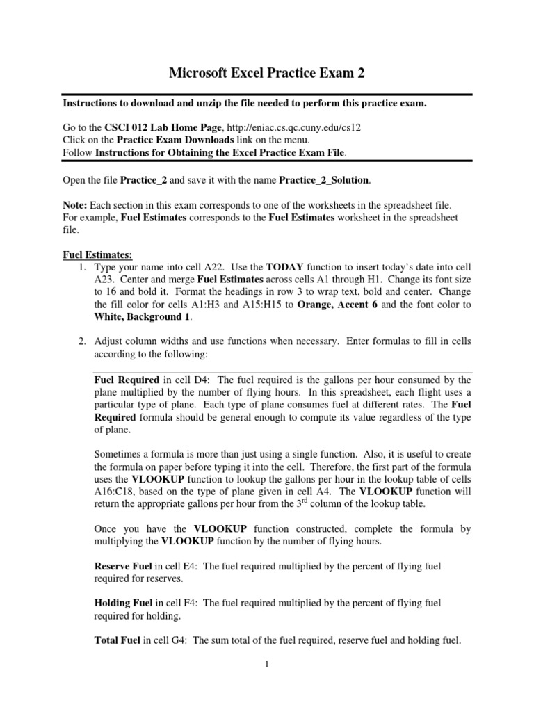 Practice Excel 2 | Download Free PDF | Spreadsheet | Microsoft Excel