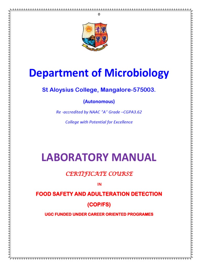 Food Safety Lab Manual | PDF | Colony Forming Unit | Growth Medium