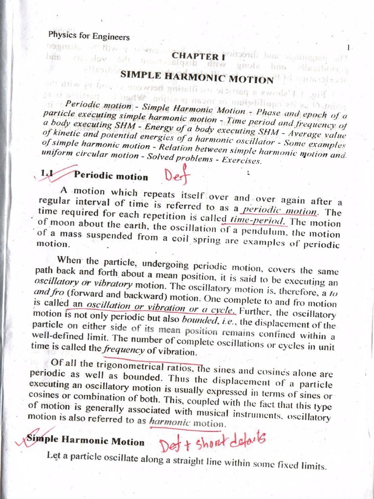 Lecture - 6.1 - Simple Harmonic Motion | PDF