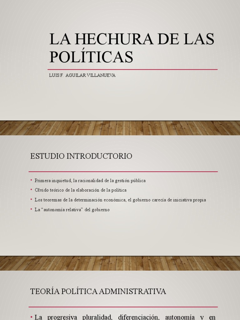 La Hechura de Las Políticas | PDF | Gobierno | Teoría