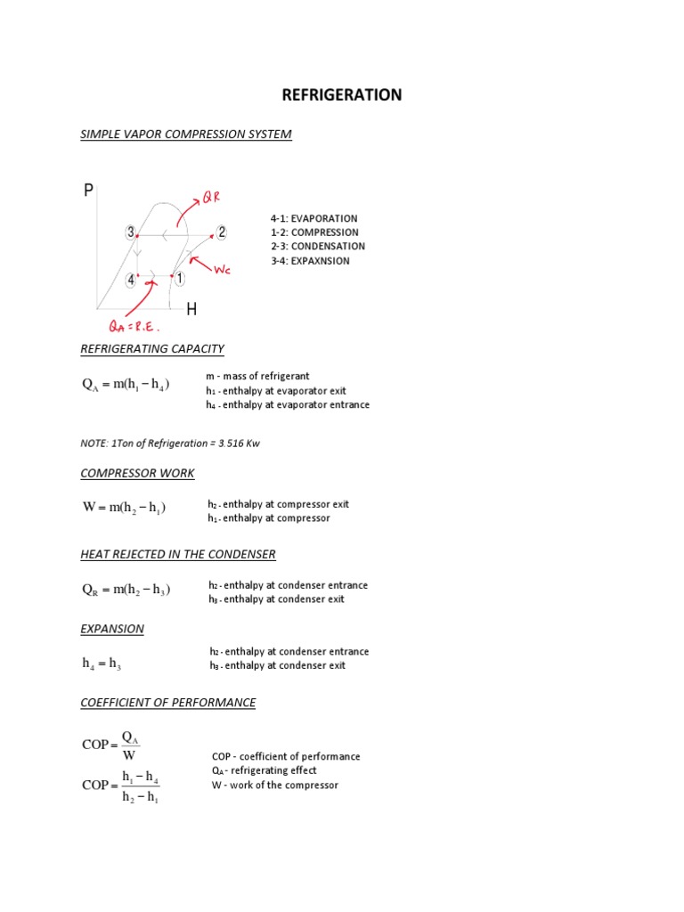 REFRIGERATION | PDF | Enthalpy | Refrigeration