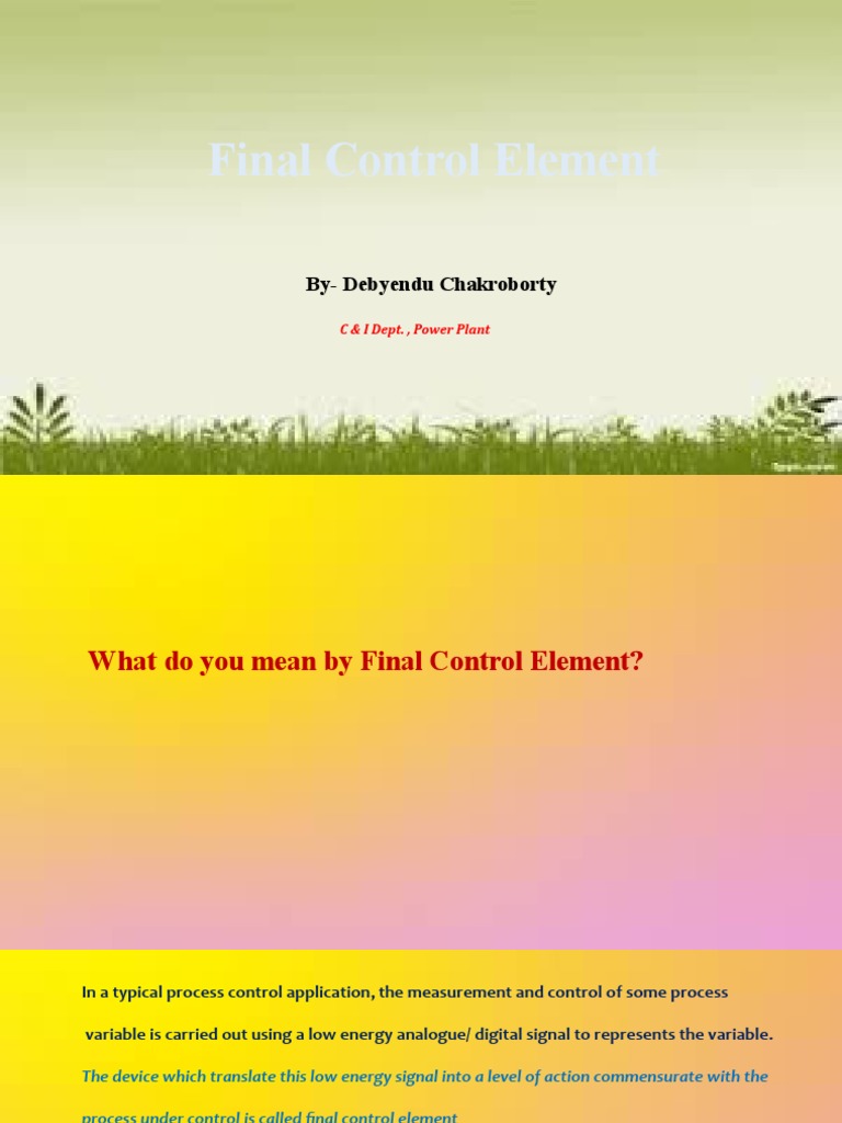 Final Control Element - Control Valve | PDF | Valve | Actuator