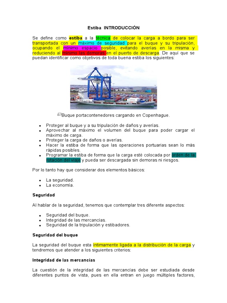 Estiba y Calados | PDF | Embarcación | Construcción naval