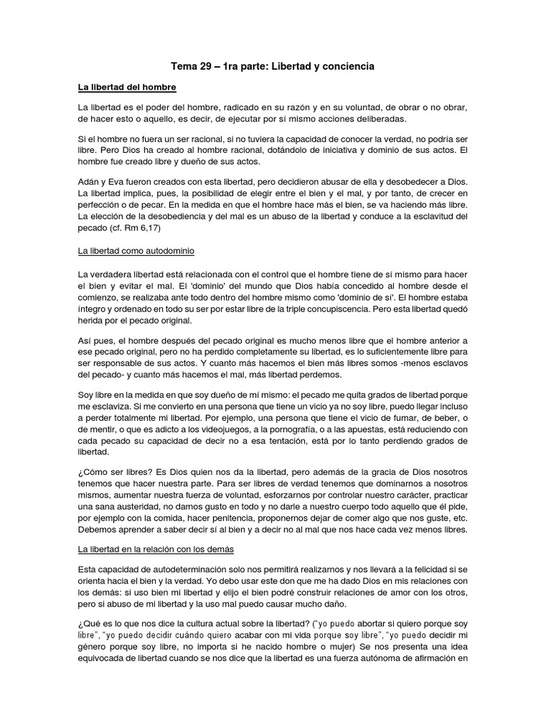 Libertad y conciencia en la moral cristiana | PDF | Verdad | Libertad