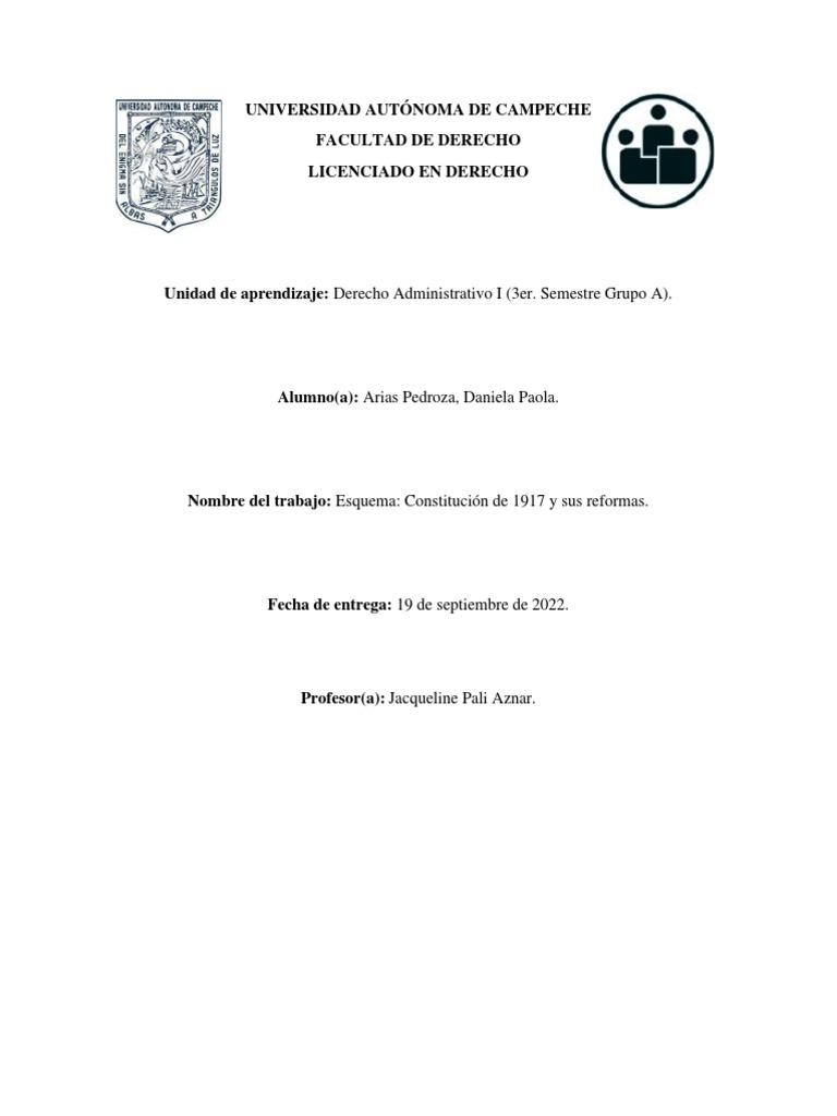 Esquema De Constitución 1 Pdf Instituciones Sociales Gobierno