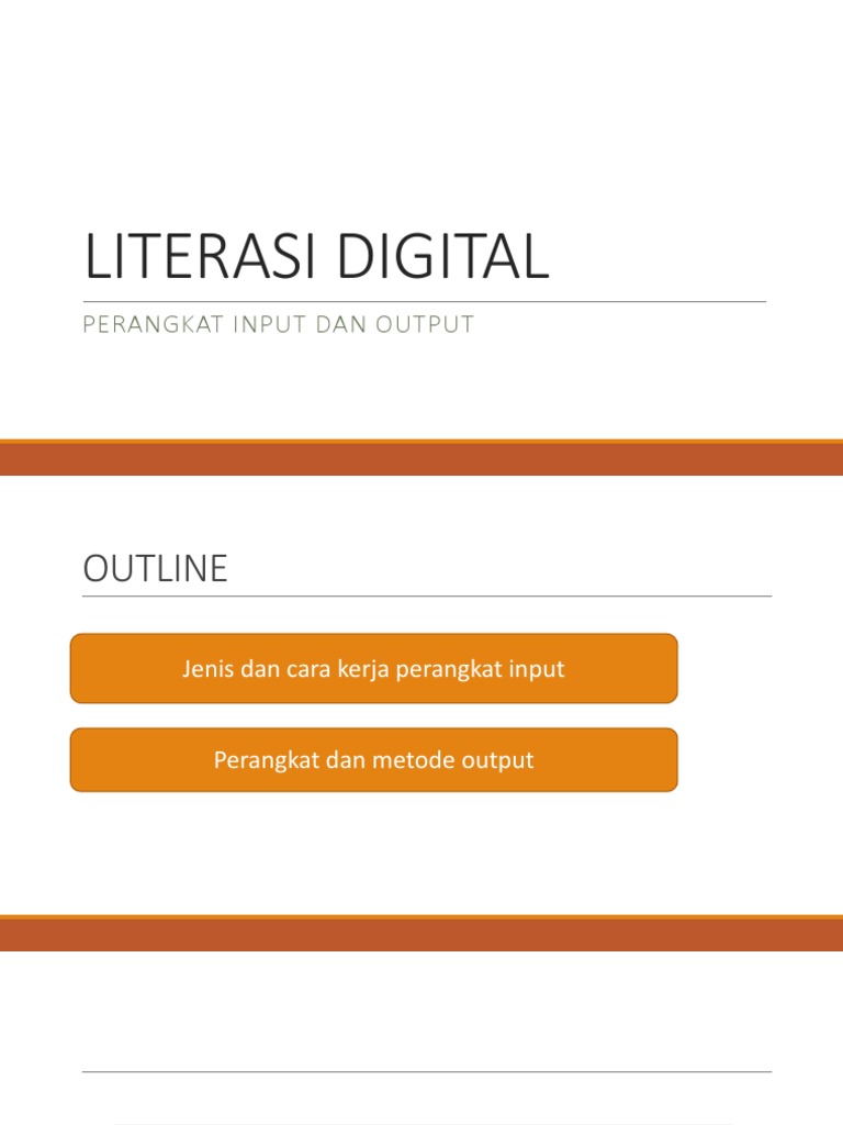 Materi Input Output | PDF | Komputer