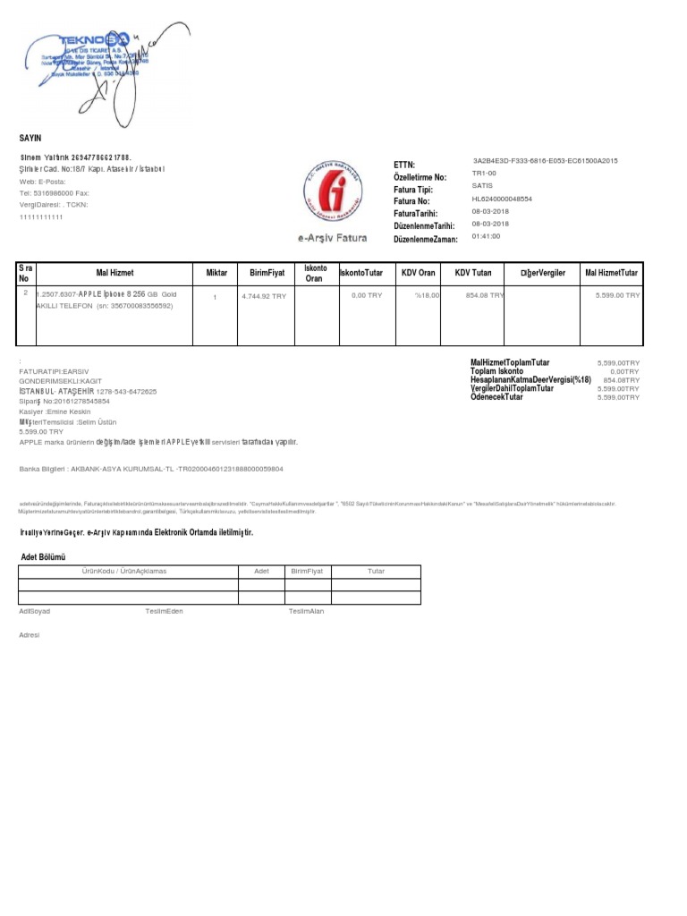 E-Arşi̇v Ftr. | PDF