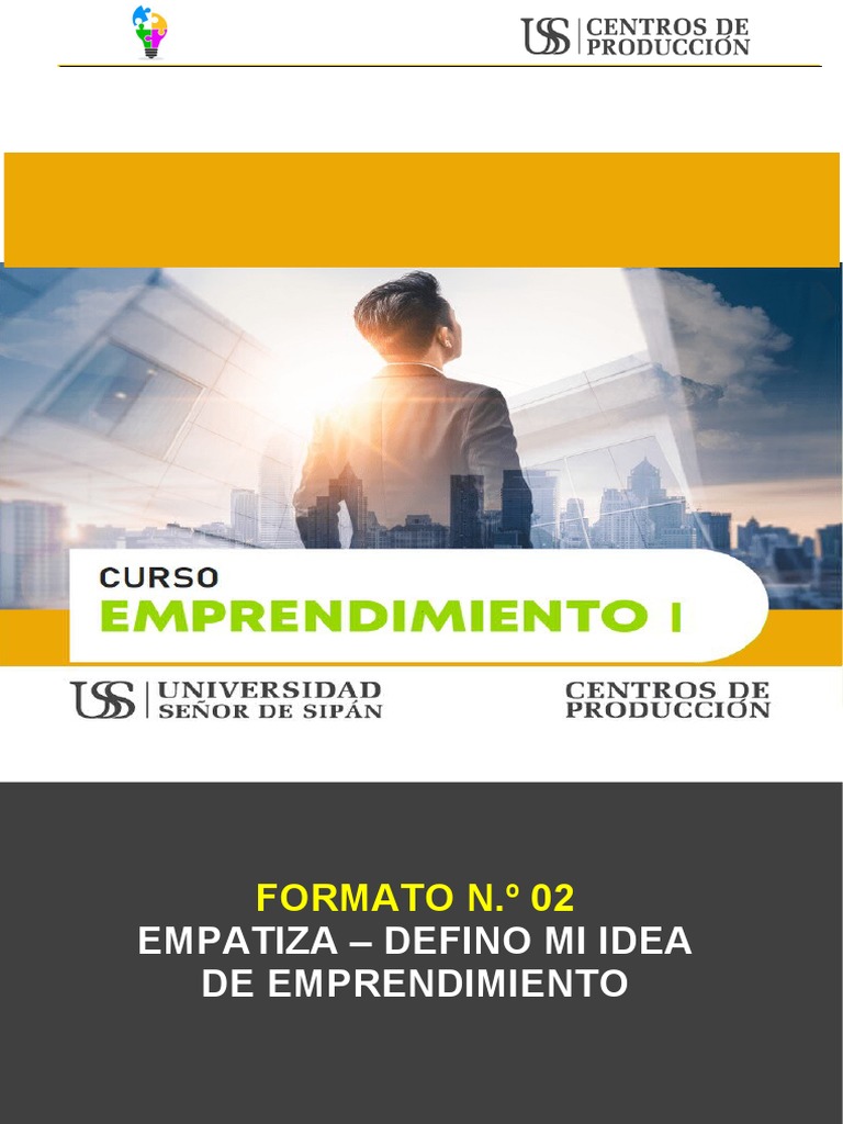 Formato 02 - ProductoAcreditable - E1 | PDF | Iniciativa empresarial