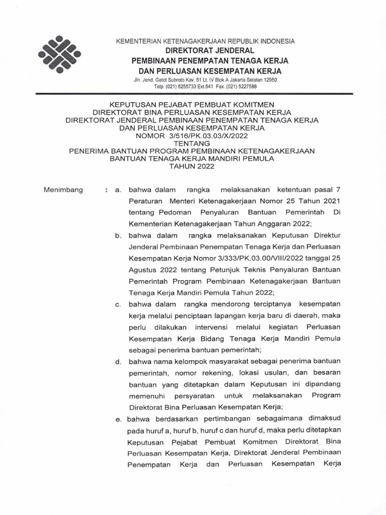 SK TKM Pemula 2022 | PDF