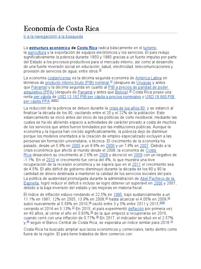 Economía de Costa Rica | PDF | Economias