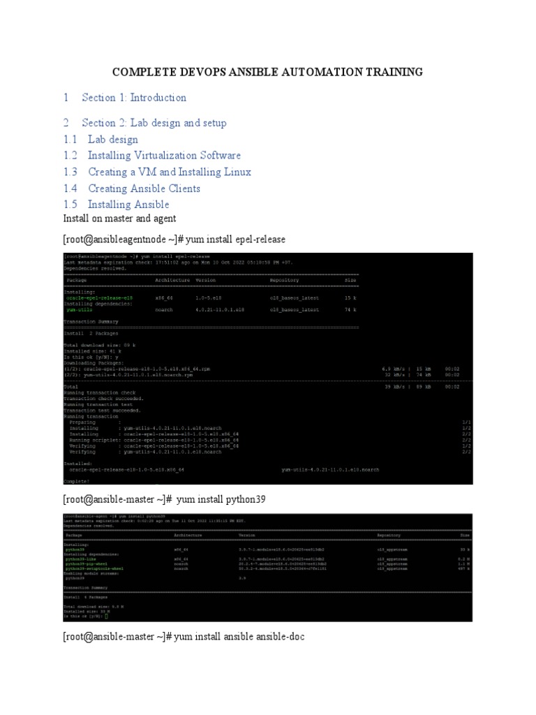 Complete Devops Ansible Automation Training Pdf System Software 9050