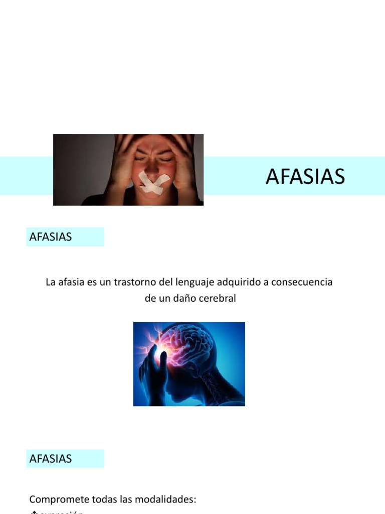 AFASIAS | Descargar gratis PDF | Afasia | Medicina CLINICA