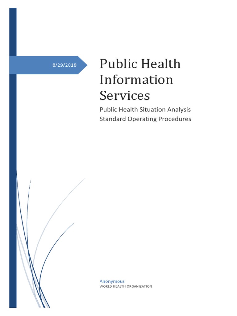 Public Health Situation Analysis SOP | PDF | Non Communicable Disease ...