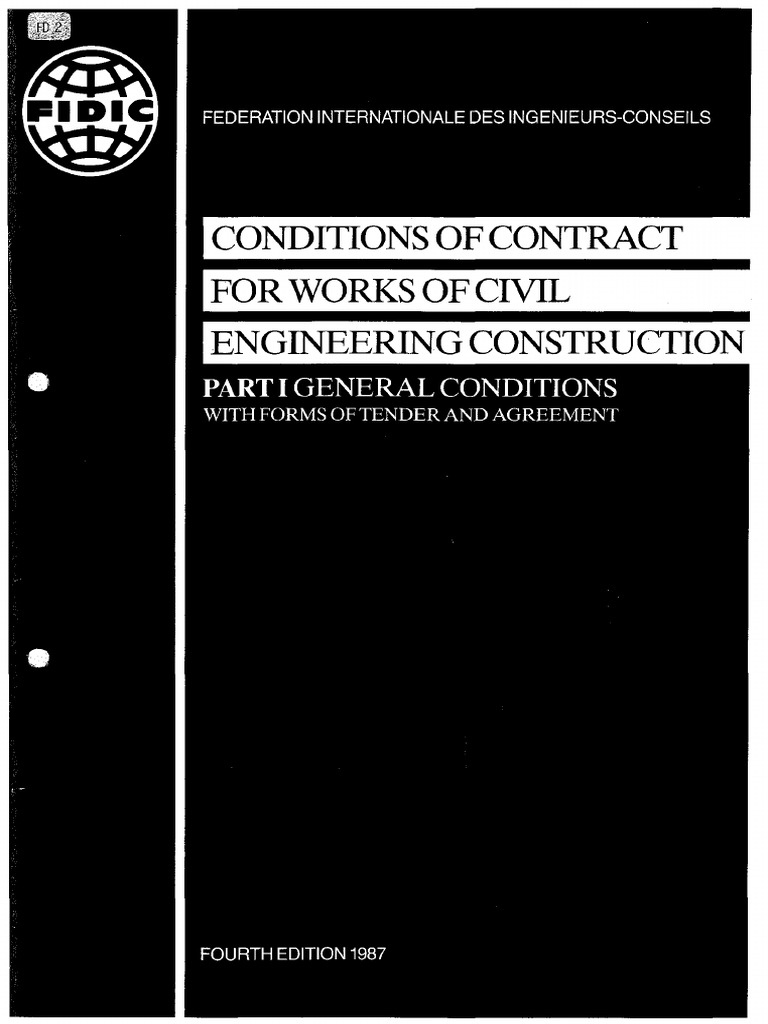 Fidic 1987 4th Edition Pdf General Contractor Employment