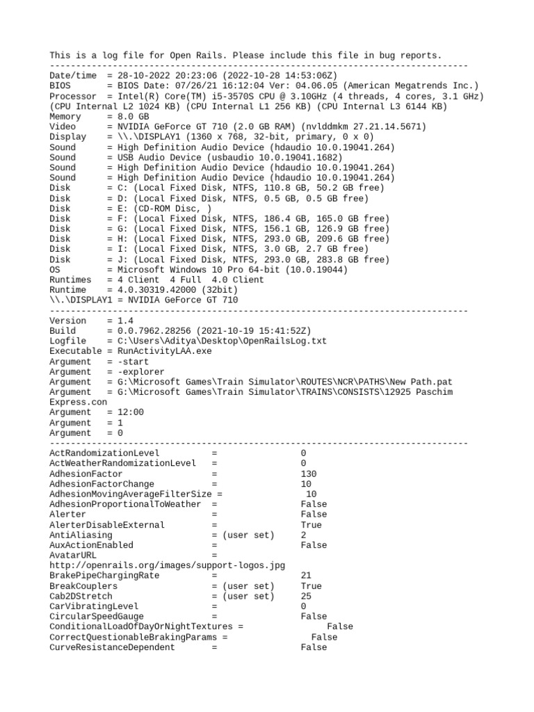 Open Rails Log | PDF | Bios | Shader