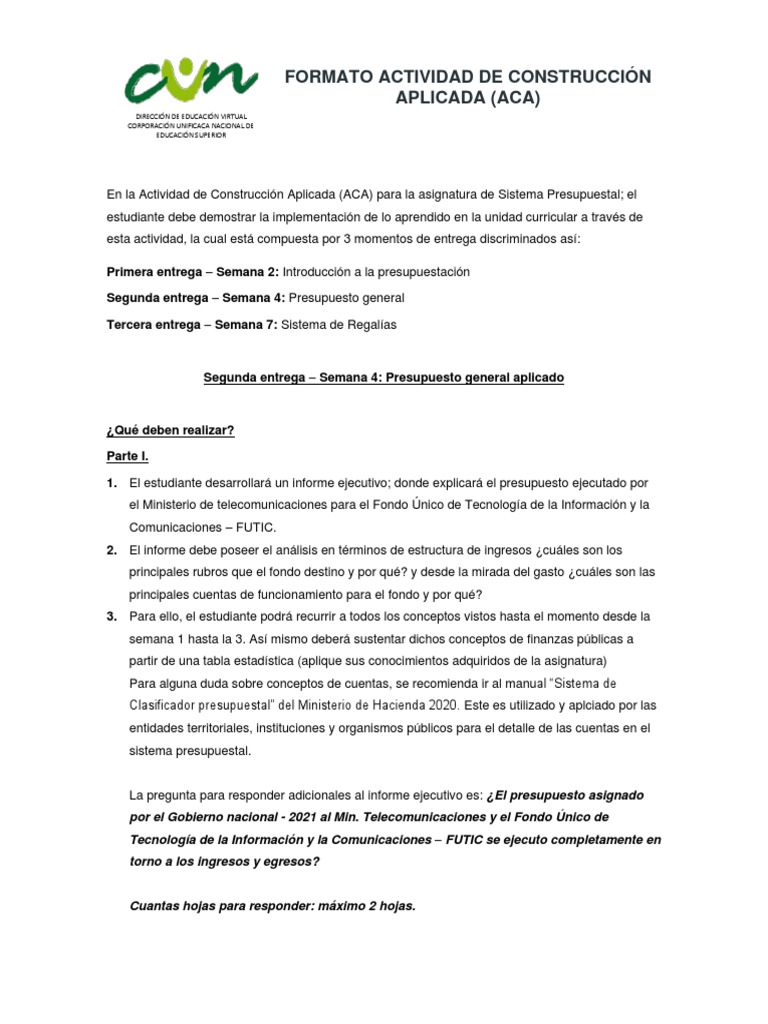 Taller CUN | PDF | Presupuesto