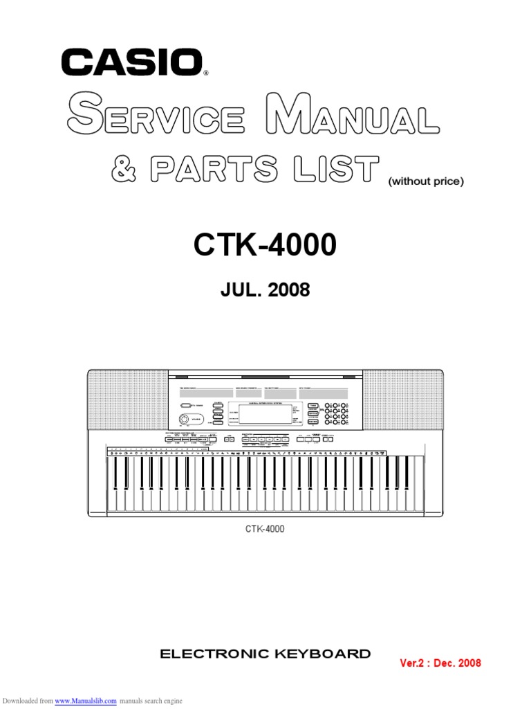 CTK 4000 | Download Free PDF | Button (Computing) | Printed Circuit Board