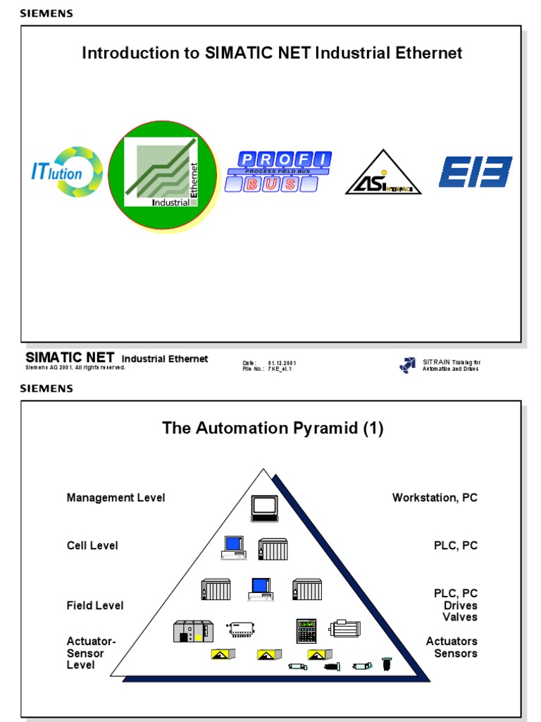 Introduction To SIMATIC NET Industrial Ethernet | PDF | Osi Model ...