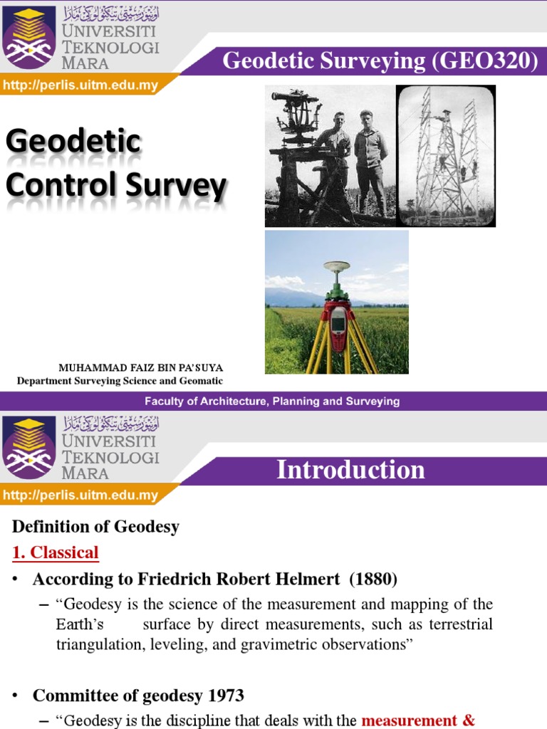 Chapter 1-Geodetic Control Survey | Download Free PDF | Geodesy | Surveying