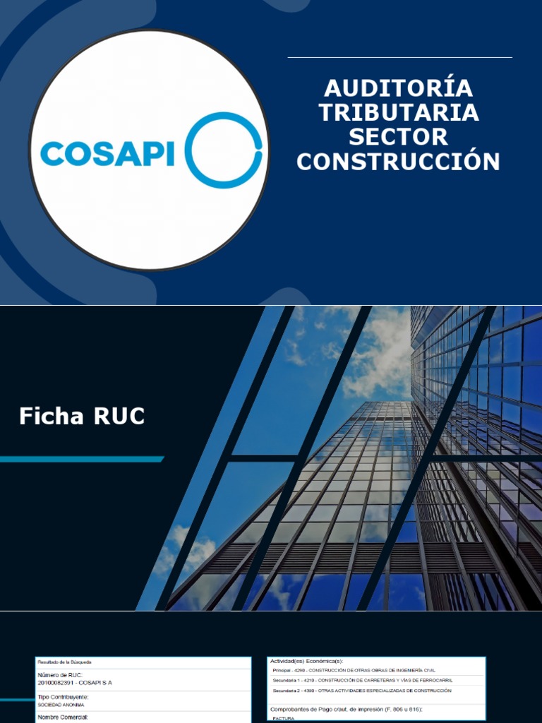 Planeamiento Auditoria Renta - Cosapi | PDF | Gestión de recursos ...