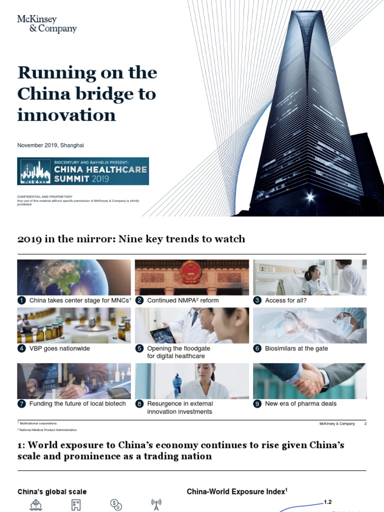 McKinsey 2019 Biocentury Report - Running On The China Bridge To ...