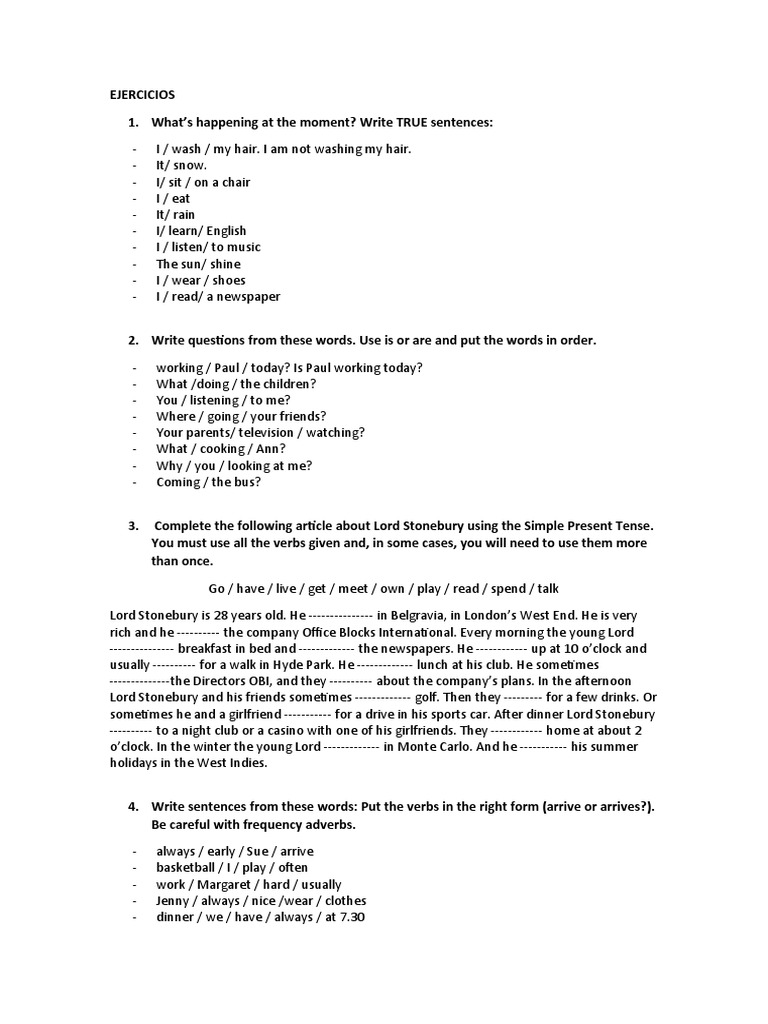 1.1 Ejercicios | PDF | Language Mechanics | Linguistics