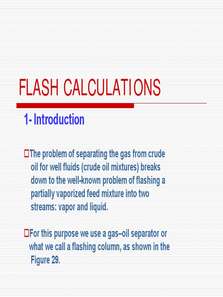 FLASH CALCULATIONS | PDF | Phase (Matter) | Vapor