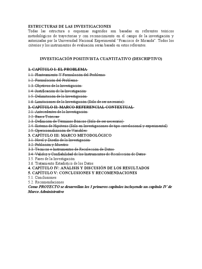 Estructuras de Las Investigaciones | PDF | Diseño | Evaluación