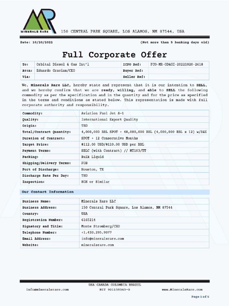 Jet A-1 - FCO-MR-OD&GI-20221020-2618 - 52M BBL - $112-$110 - Orbital ...