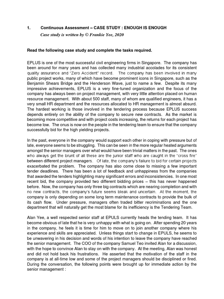 Case Study (Enough Is Enough) | PDF