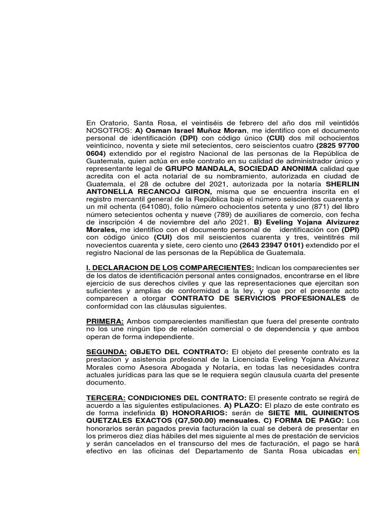 Contrato Mandala (00000002) | PDF | Propiedad intelectual | Business