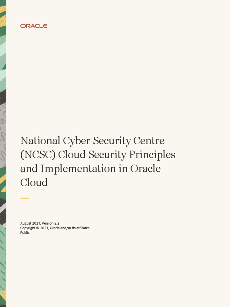 NCSC Cloud Security Principles | PDF | Cloud Computing | Computer Network