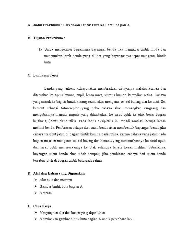 Bintik Buta A | PDF | Karier & Perkembangan