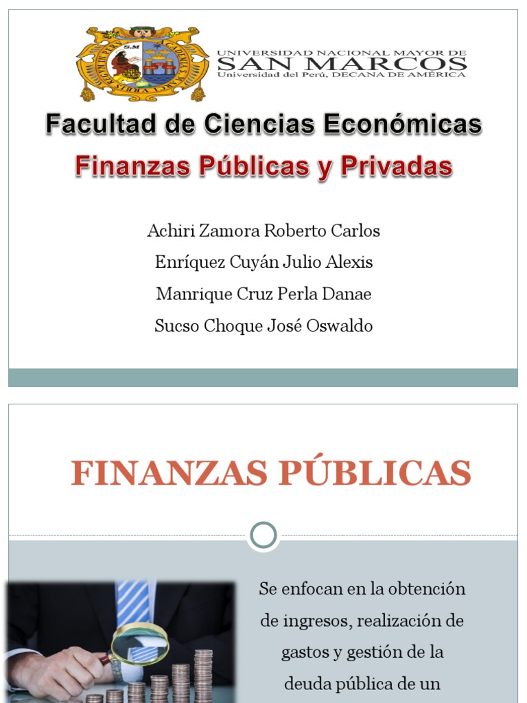 Finanzas Públicas y Privadas | PDF | Business | Economias