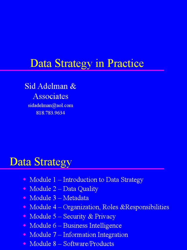 Adelman Datastrateg | PDF | Metadata | Relational Database