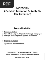 Class 12 English INVITATIONS Examples | PDF