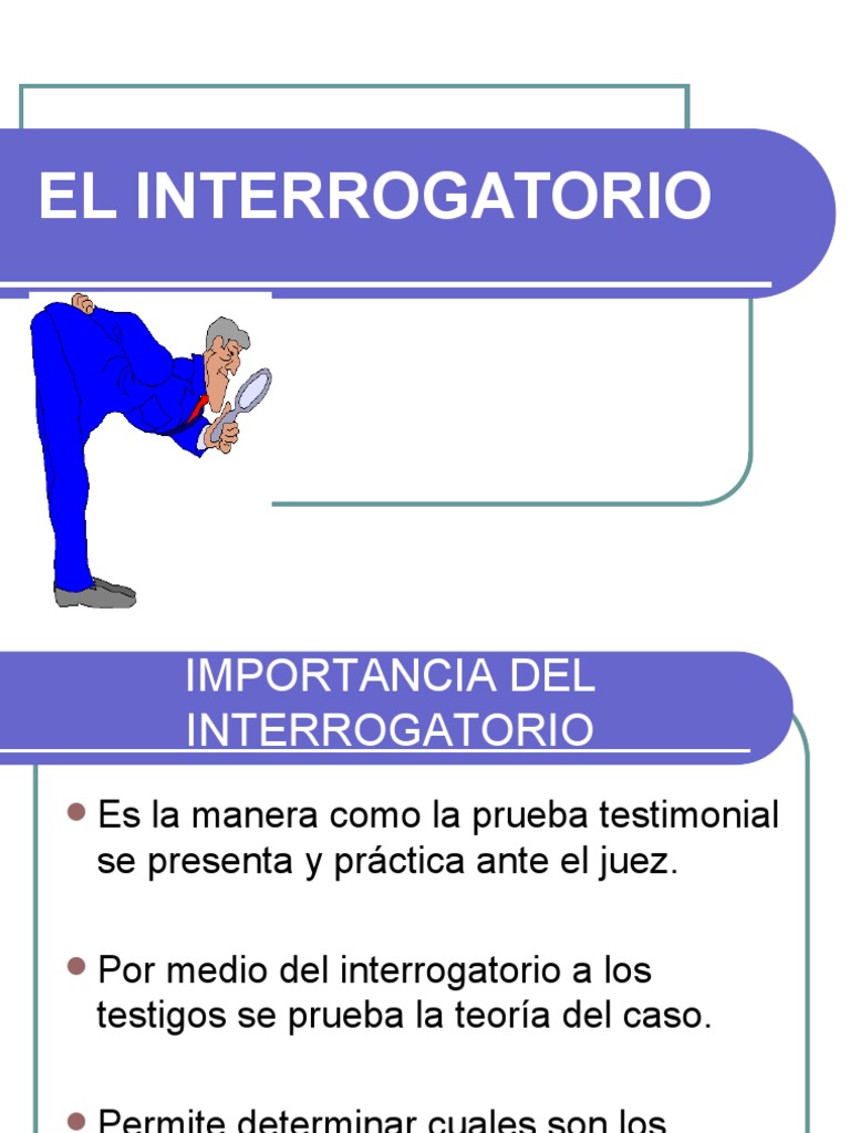 Interrogatorio y Contrainterrogatorio | PDF | Testigo