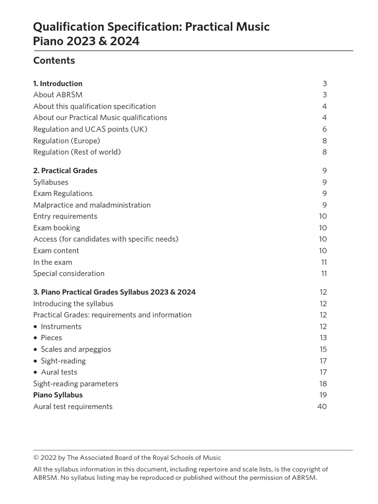 Piano 2023 2024 Practical Grades Syllabus May 2022 | PDF | Test ... Piano 2023 2024 Practical Grades Syllabus May 2022 | PDF | Test ...
