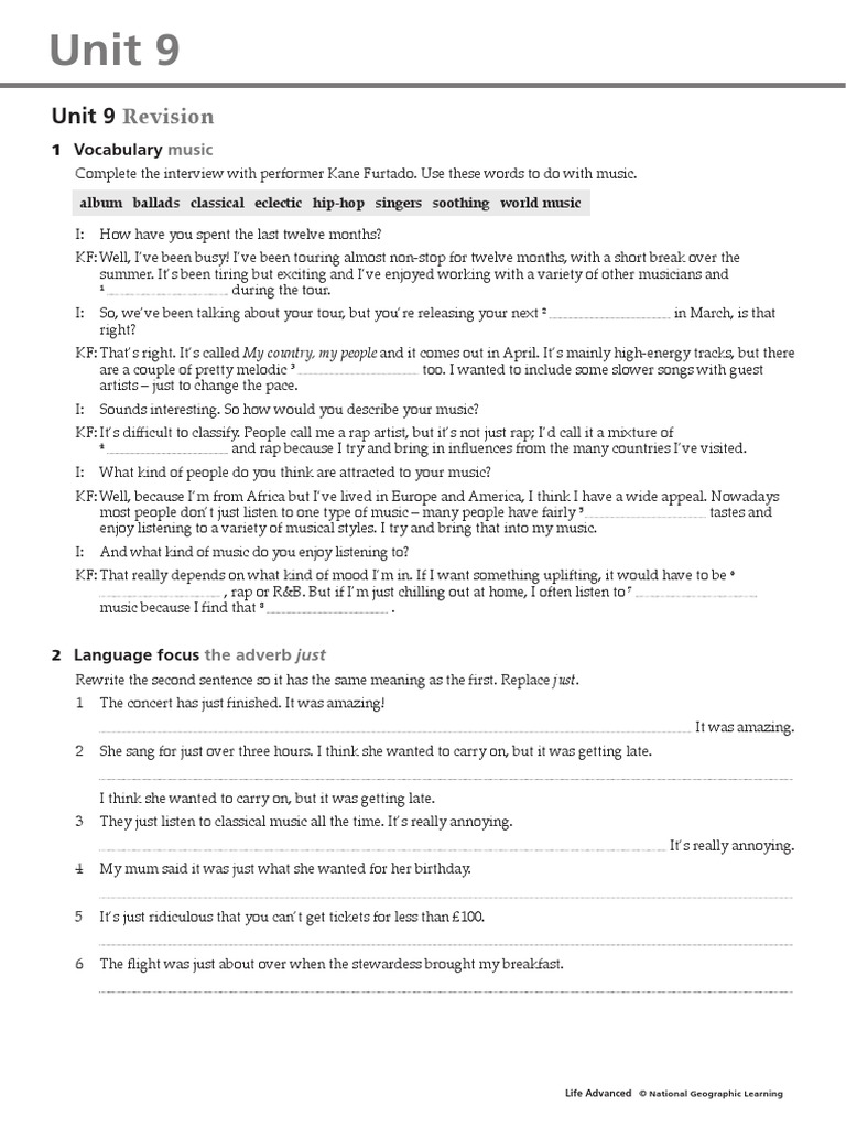 Adv Unit9 Revision | PDF | Hip Hop Music