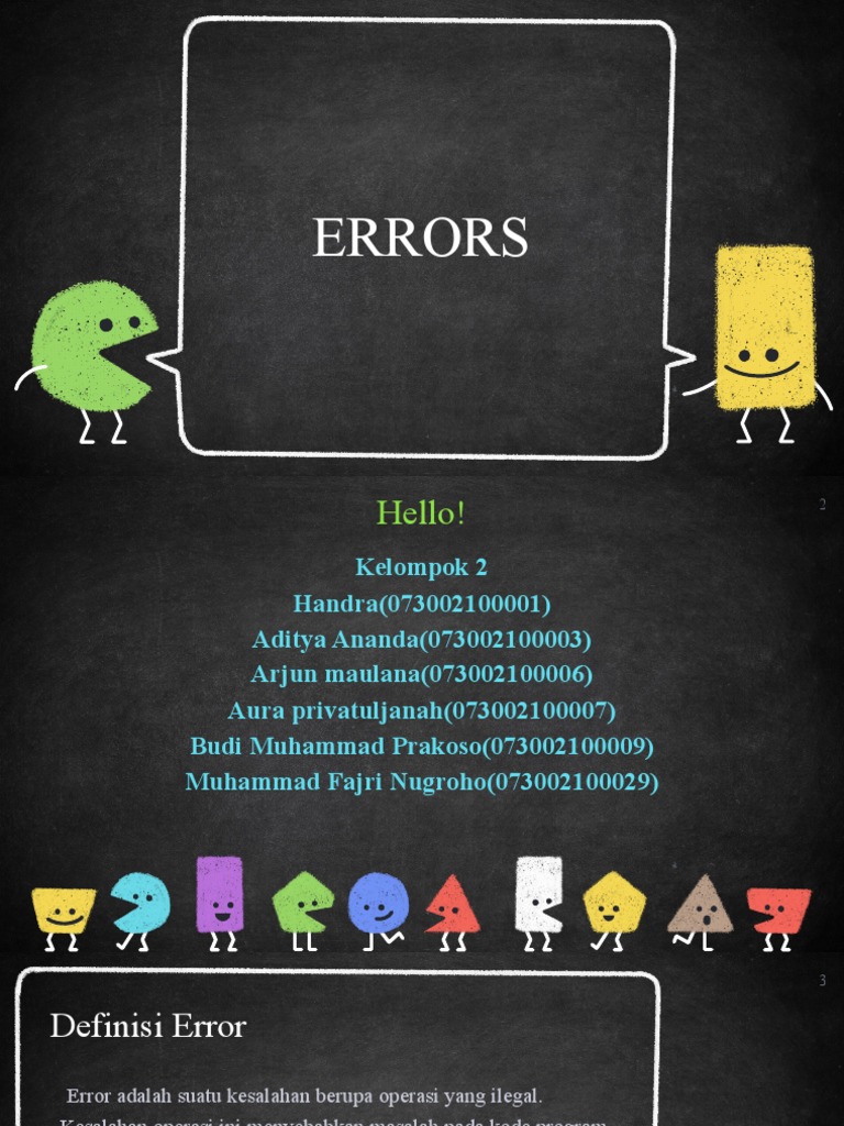 Error Komputasi Dasar Kelompok 2 | PDF | Karier & Perkembangan | Komputer