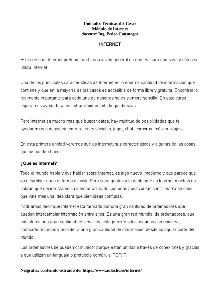 Introducción a Internet: Conceptos básicos, características y servicios ...