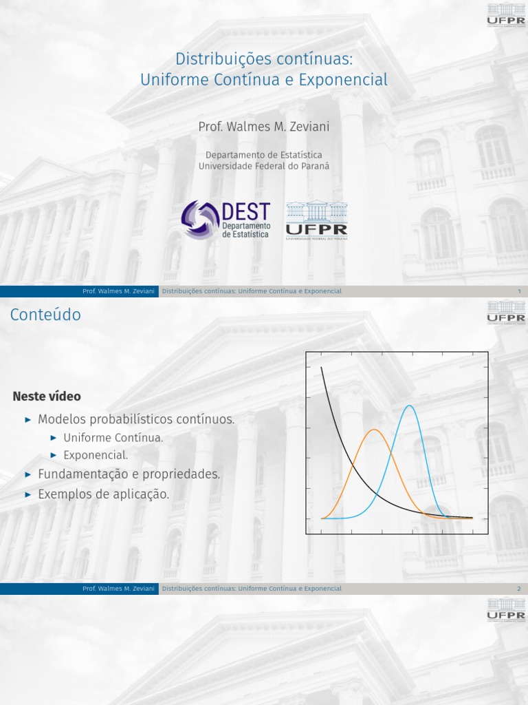 Distribuições Contínuas Uniforme e Exponencial | PDF | Distribuição de ...
