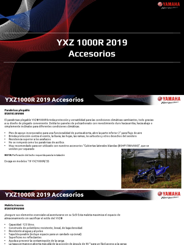 MY 19 YXZ1000R Accessory Range - ES | PDF | Transmisión manual | Embrague