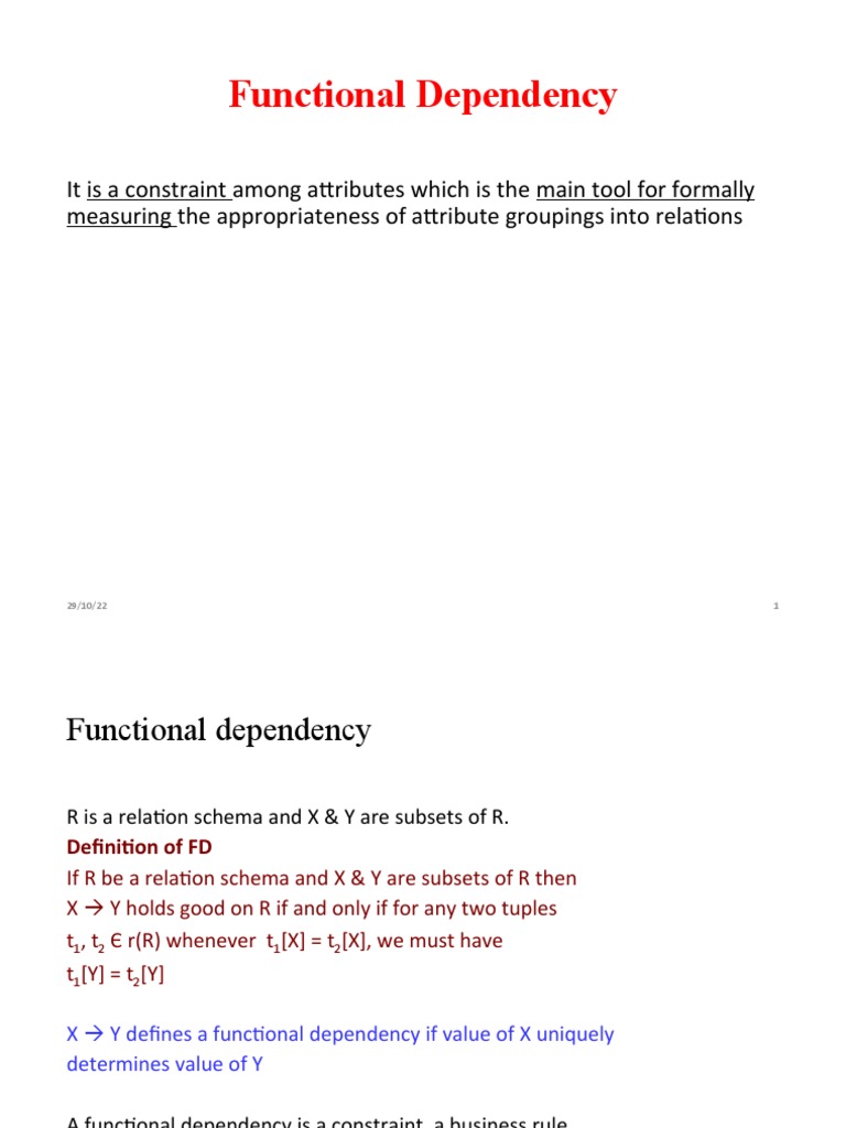 Unit 2 Functional - Dependency-2 | PDF | Mathematical Logic | Data Model